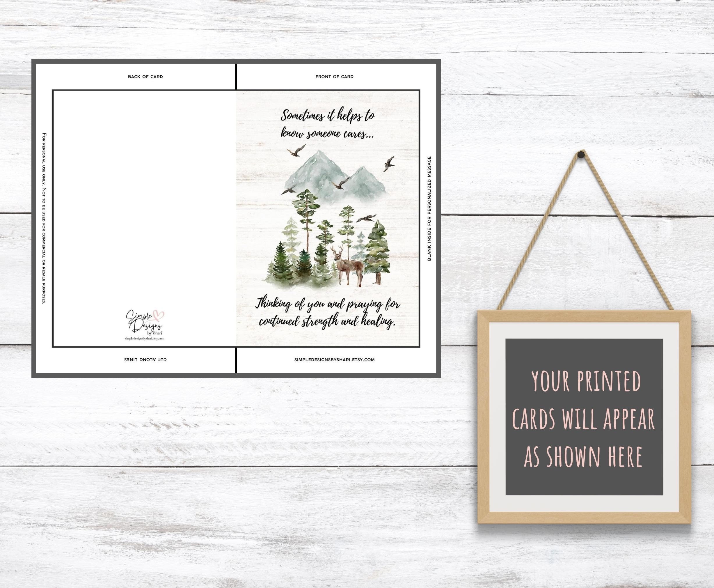 Printable Woodland Get Well Card | Praying for Strength and Healing ...