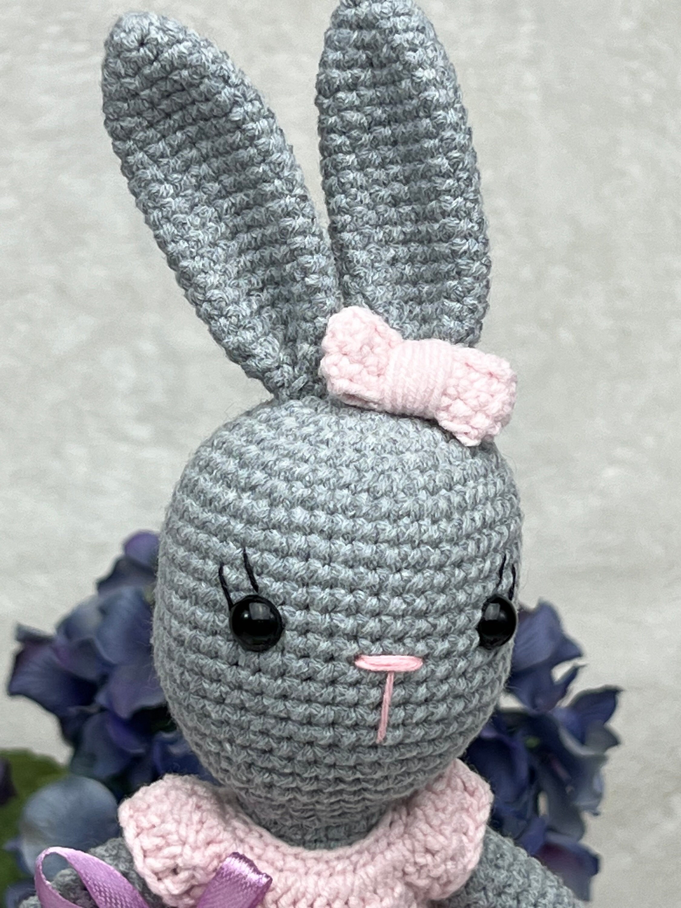 Handmade Bunny Crochet Doll, Bunny Doll Toy Stuffed Animal Toy Crochet ...