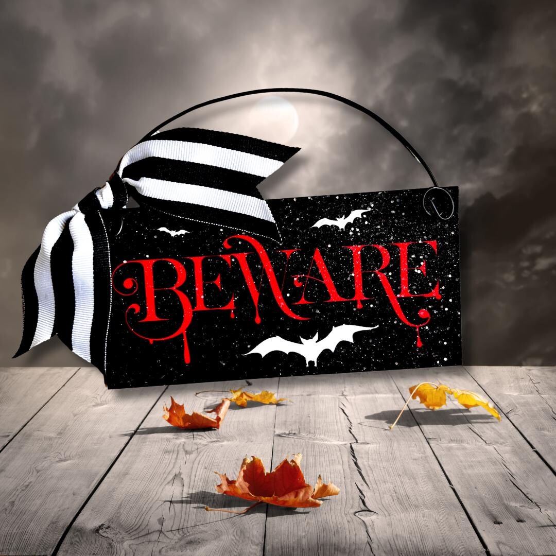 Beware Mini Sign 3x6 Inch Wood or Metal Option. - Etsy