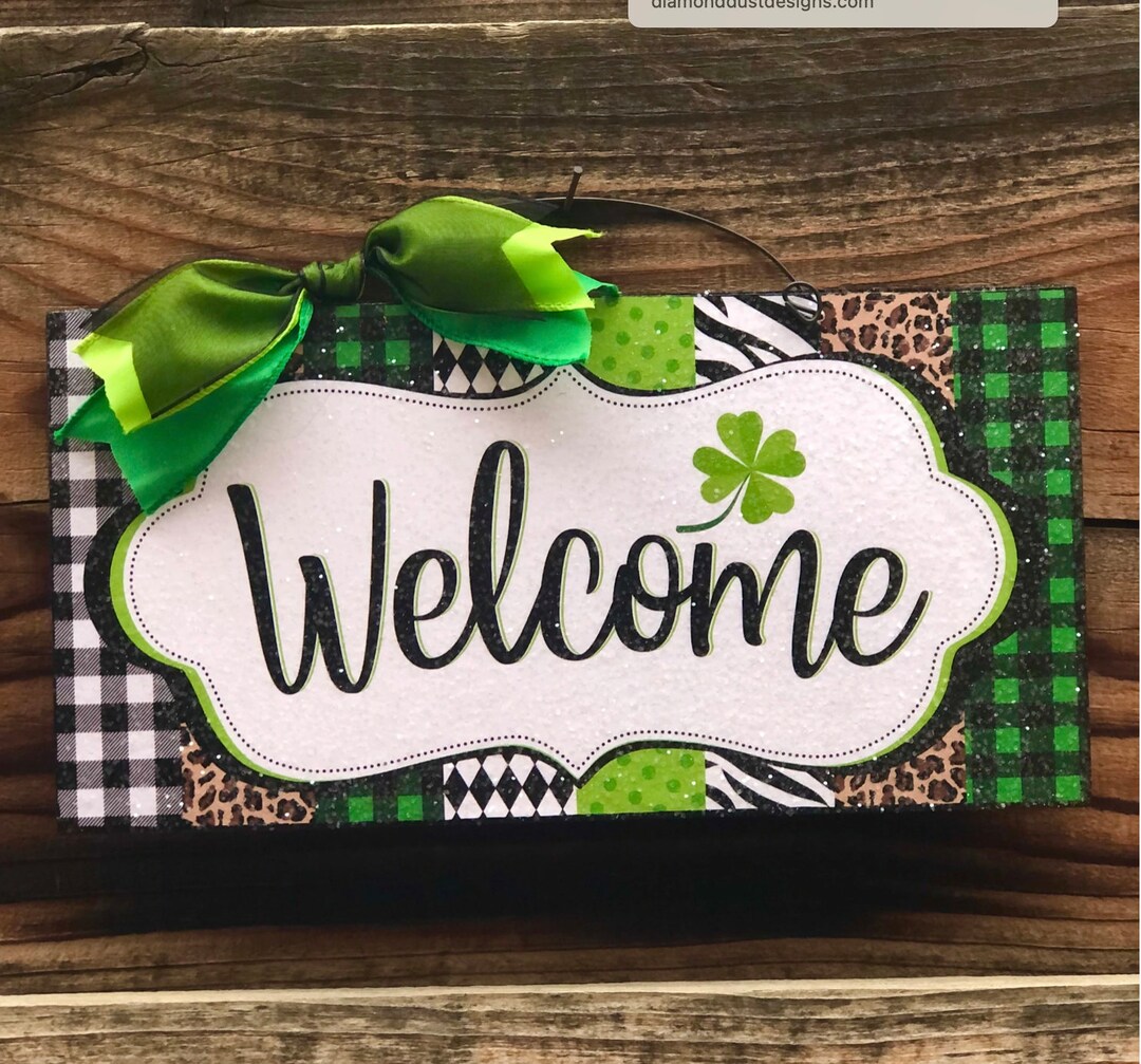 Welcome Clover Welcome Sign. - Etsy