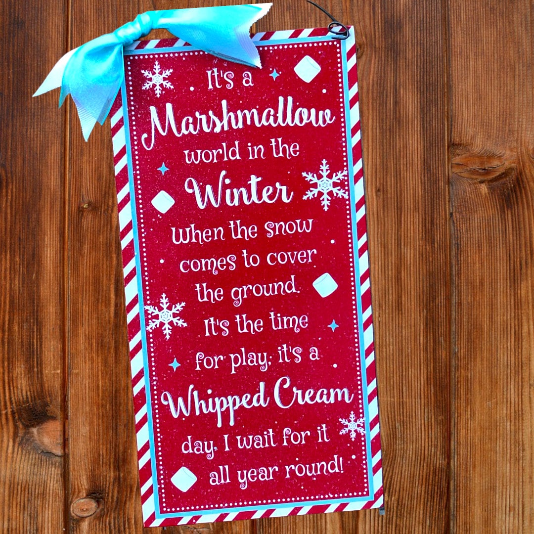 Marshmallow World Lyric Vertical 6x12 in Wood Sign. - Etsy