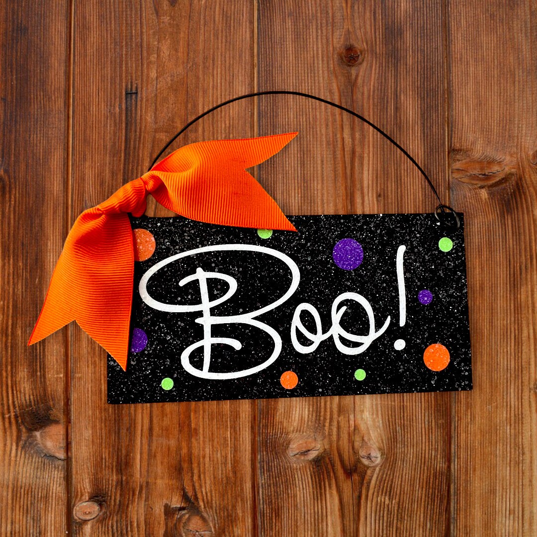 Halloween Boo Mini Wood Sign 3x6 In. - Etsy