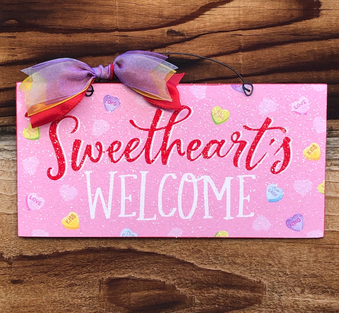 Sweethearts Conversation Hearts Welcome Sign. - Etsy