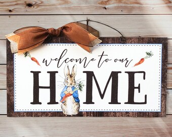 Peter Rabbit Welcome Sign - Etsy