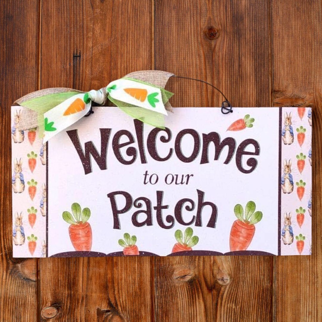 Welcome to Our Patch Carrot Sign. Wood or Metal Option. - Etsy