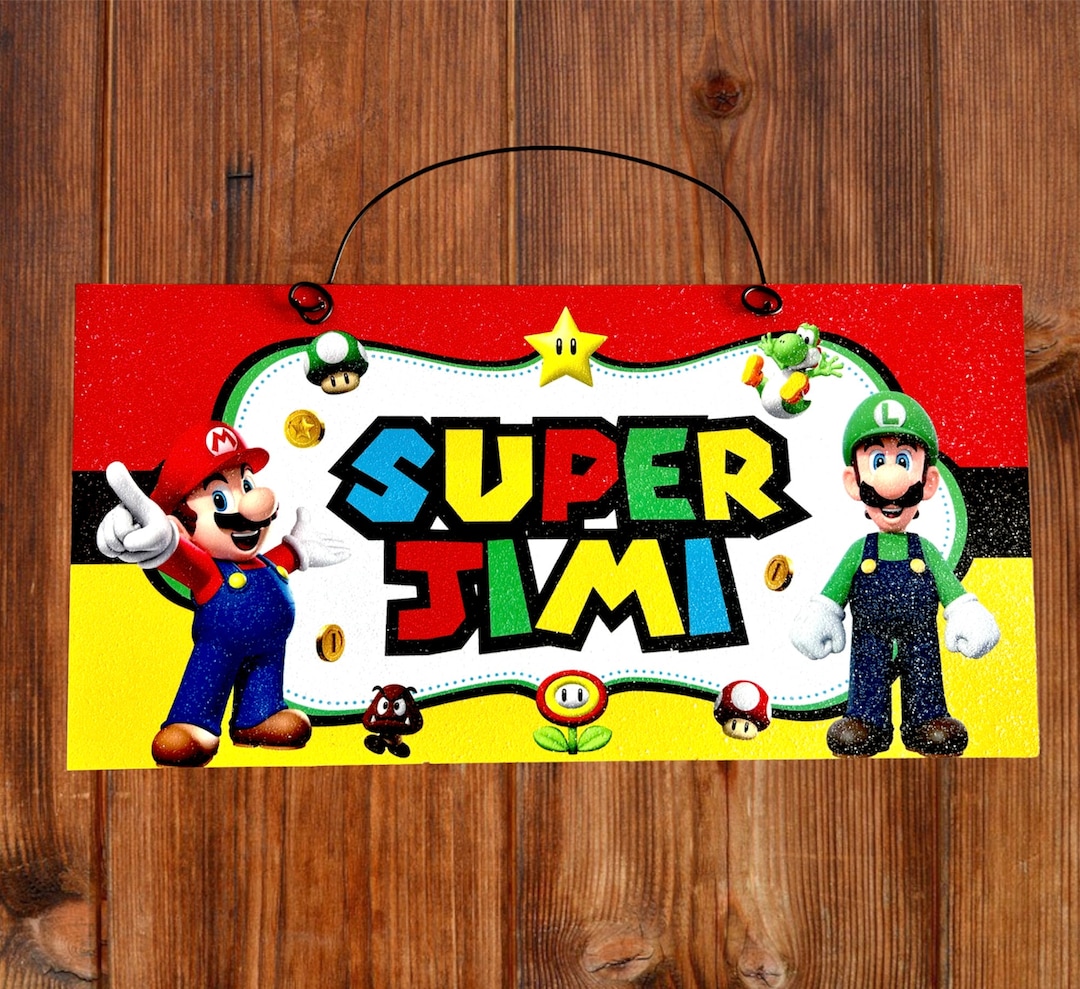 Super Mario Custom Text Sign. - Etsy