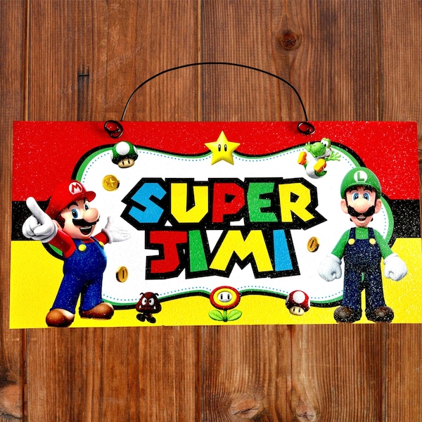 Super Mario Custom Door Sign - Etsy