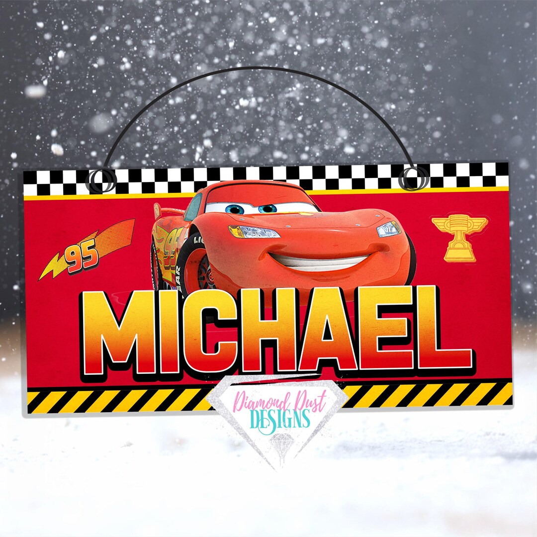 Personalized Lightning Mcqueen Sign 6x12 Inches. - Etsy