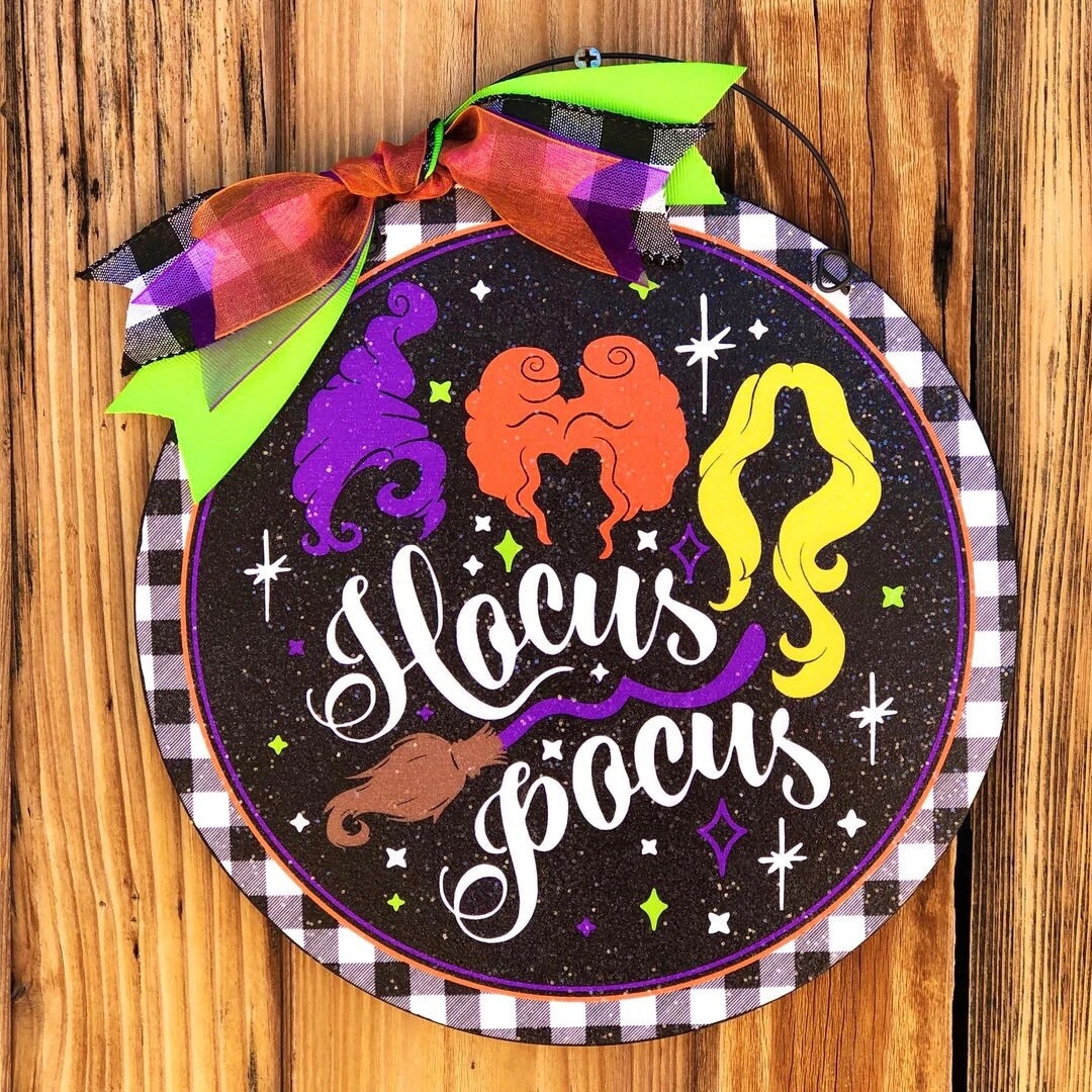 Hocus Pocus Round Sign. - Etsy