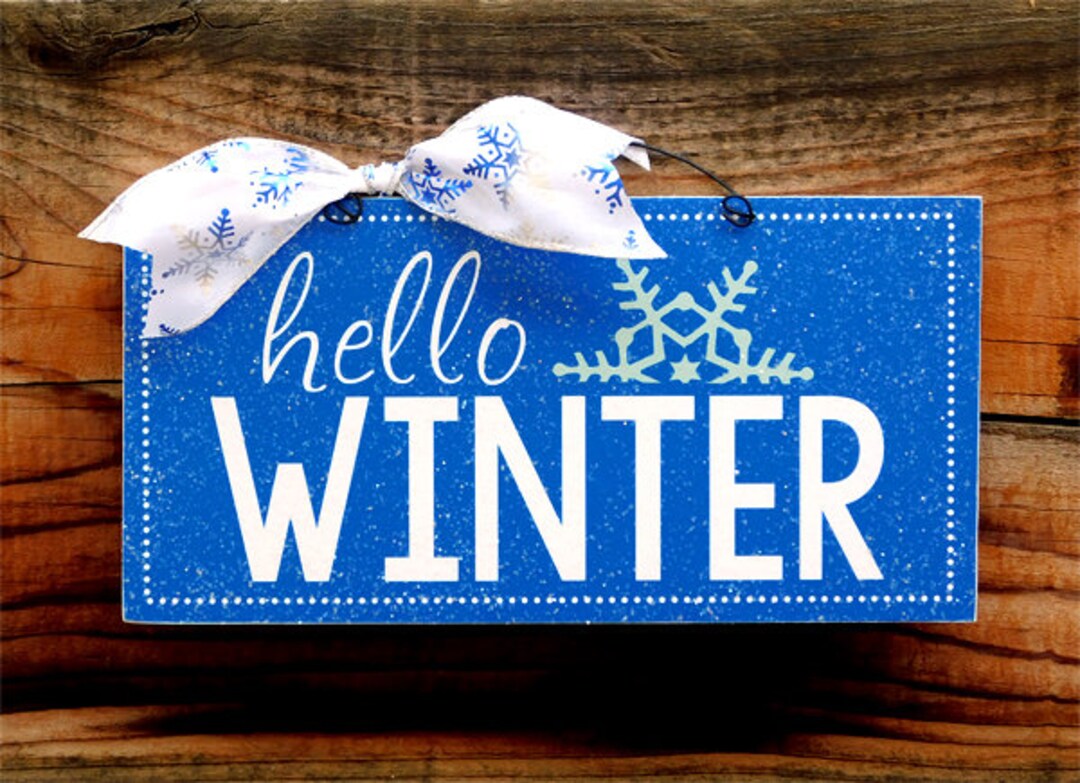 Hello Winter Sign. - Etsy