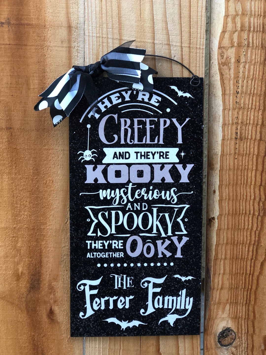Custom Name Addams Family Sign. - Etsy