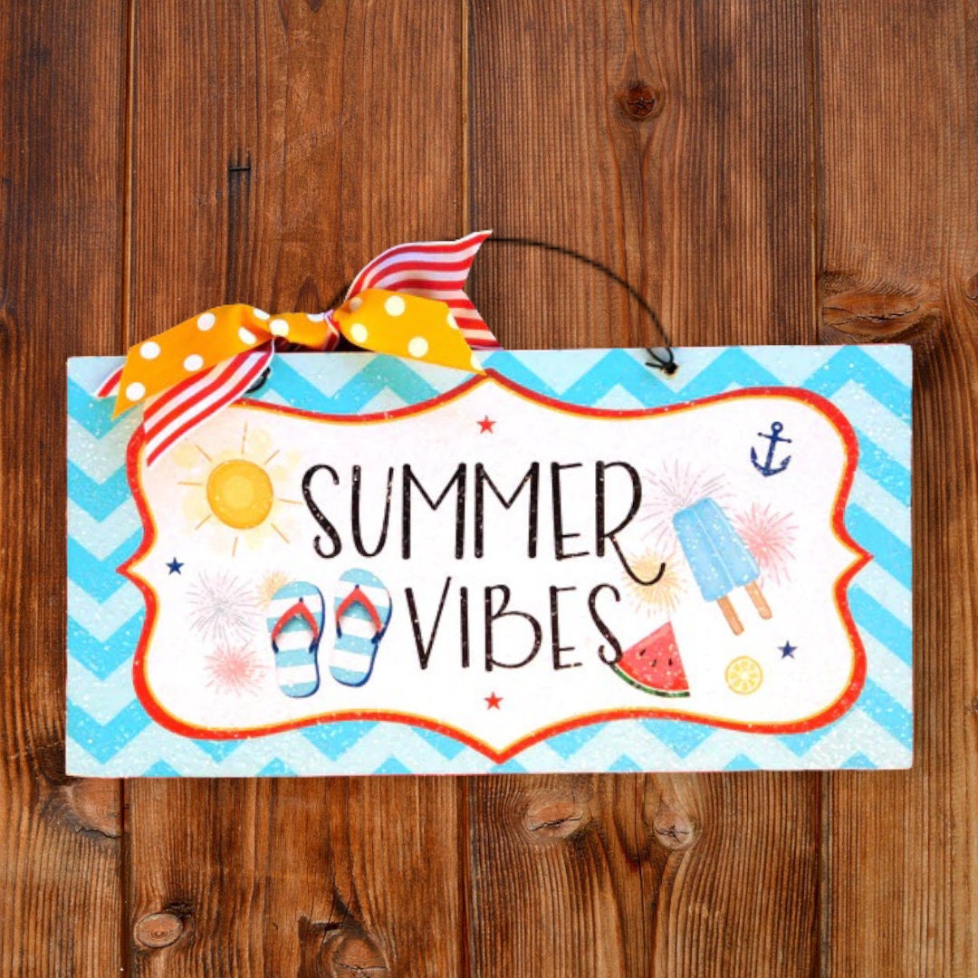 Summer Vibes Sign. Wood or Metal Option. - Etsy