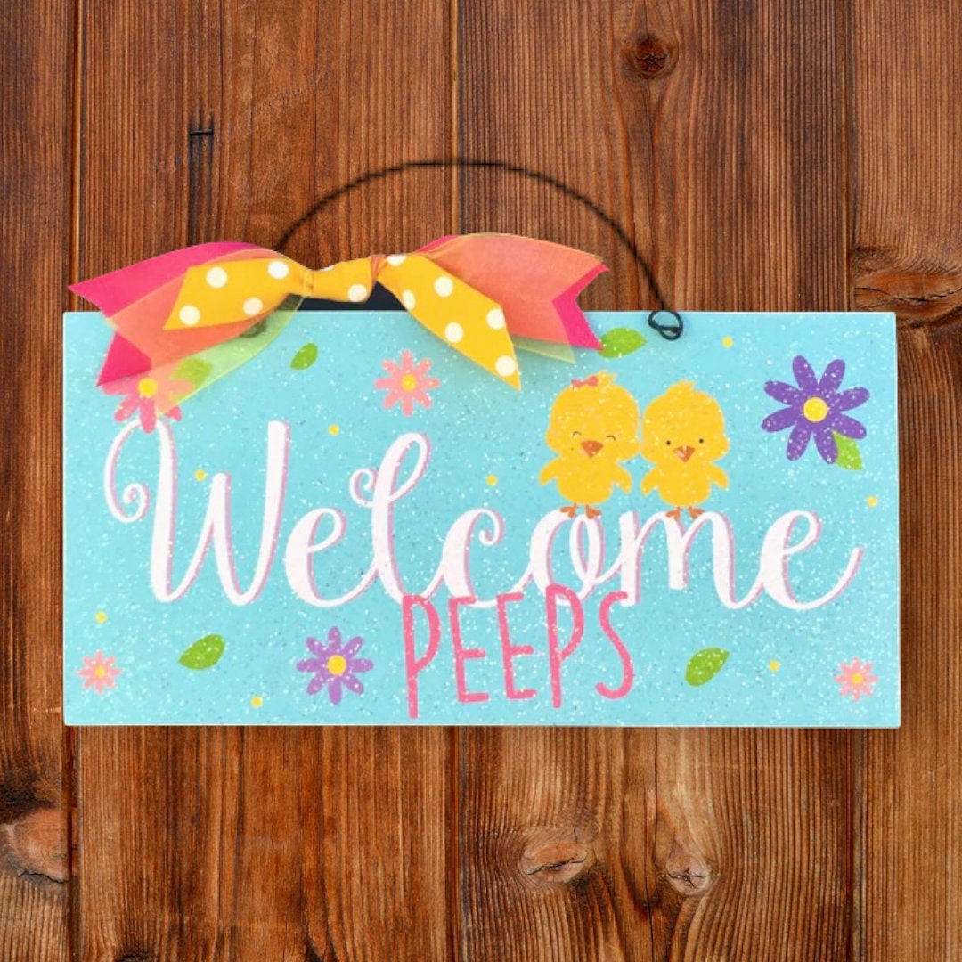 Welcome Peeps Chick Sign. - Etsy