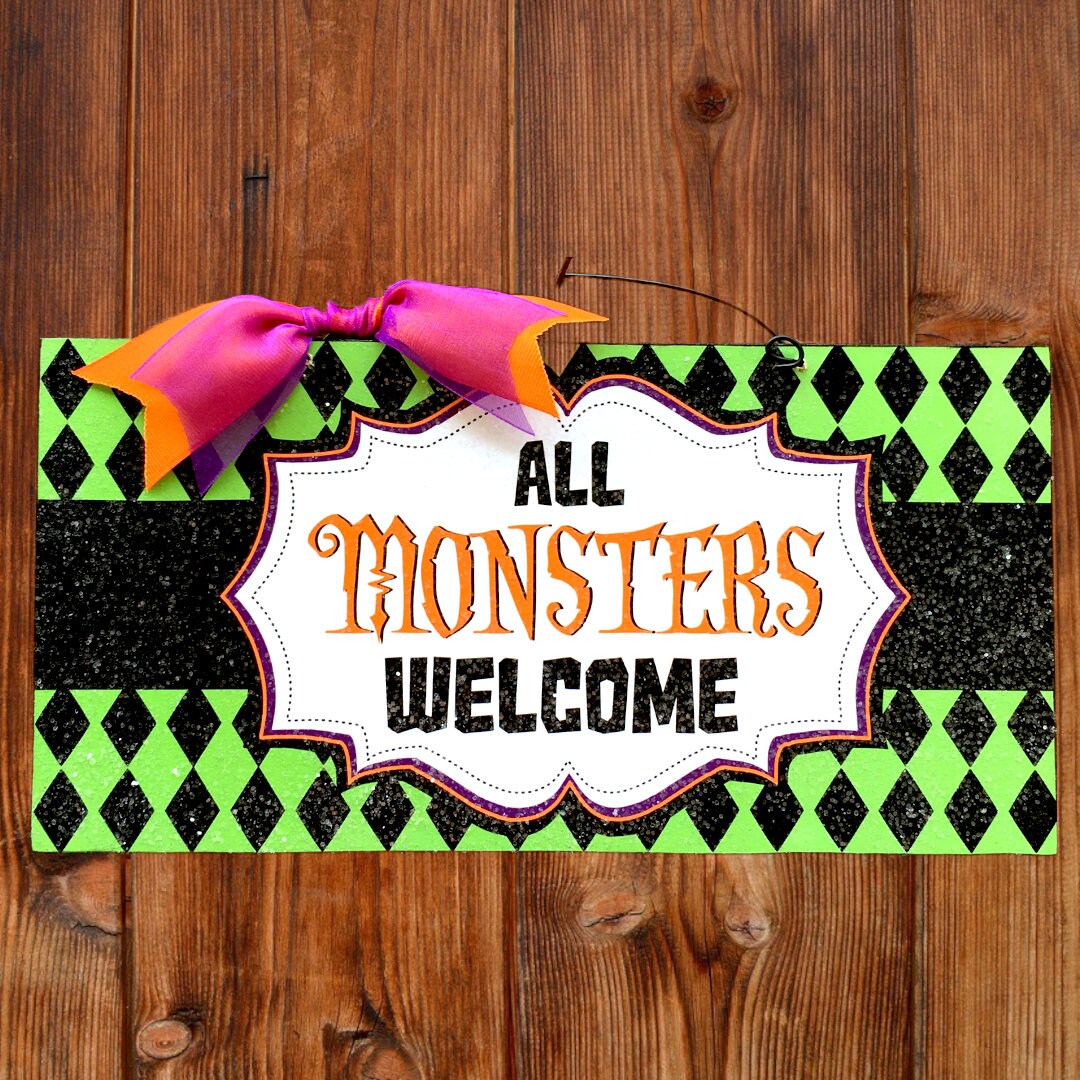 All Monsters Welcome Sign. - Etsy