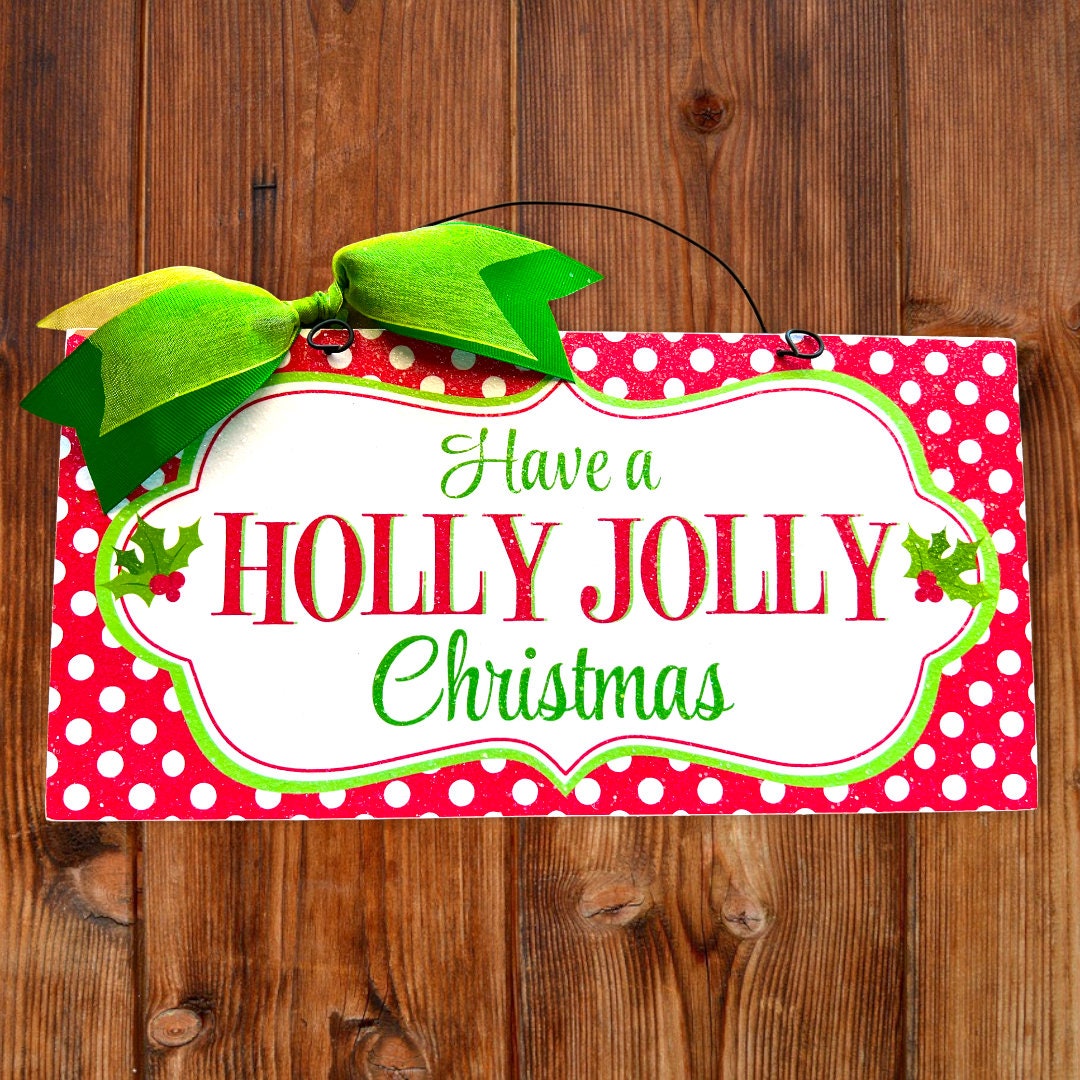 Holly Jolly Christmas Sign. - Etsy