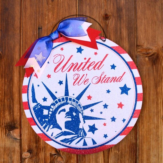 United We Stand Round Sign. Wood or Metal Option. - Etsy