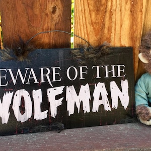 Beware of the WOLFMAN Sign. - Etsy