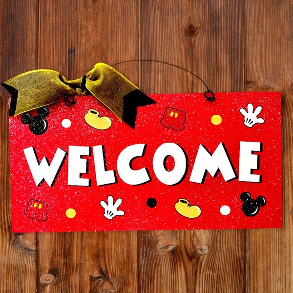 Mickey Mouse Sign - Etsy UK