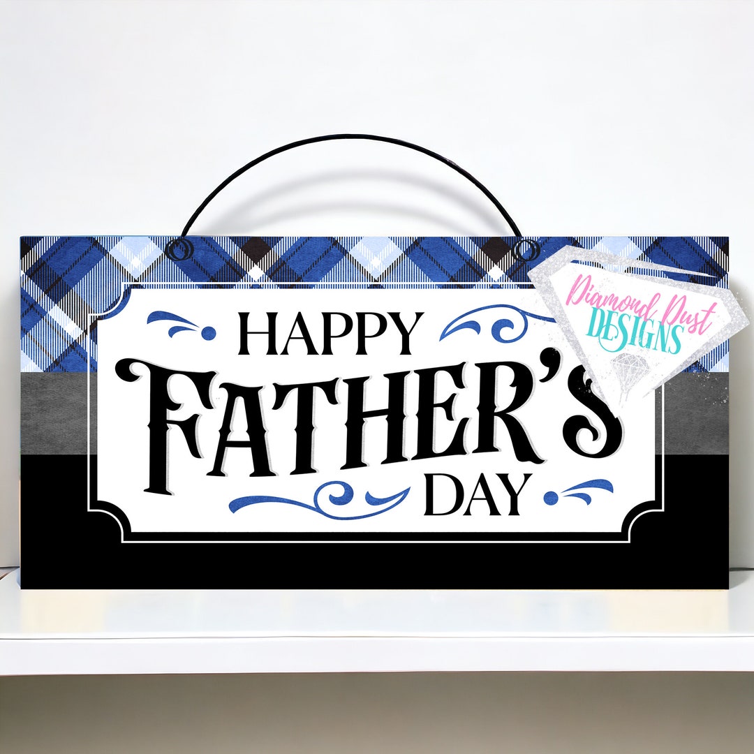 12x6 In. Happy Father's Day Sign. Wood or Metal Option. - Etsy