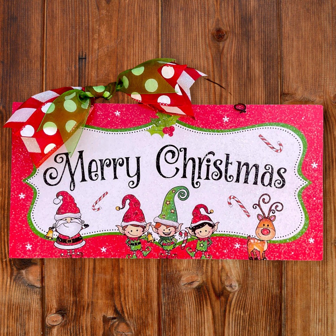 Merry Christmas Santa Elves Sign. - Etsy