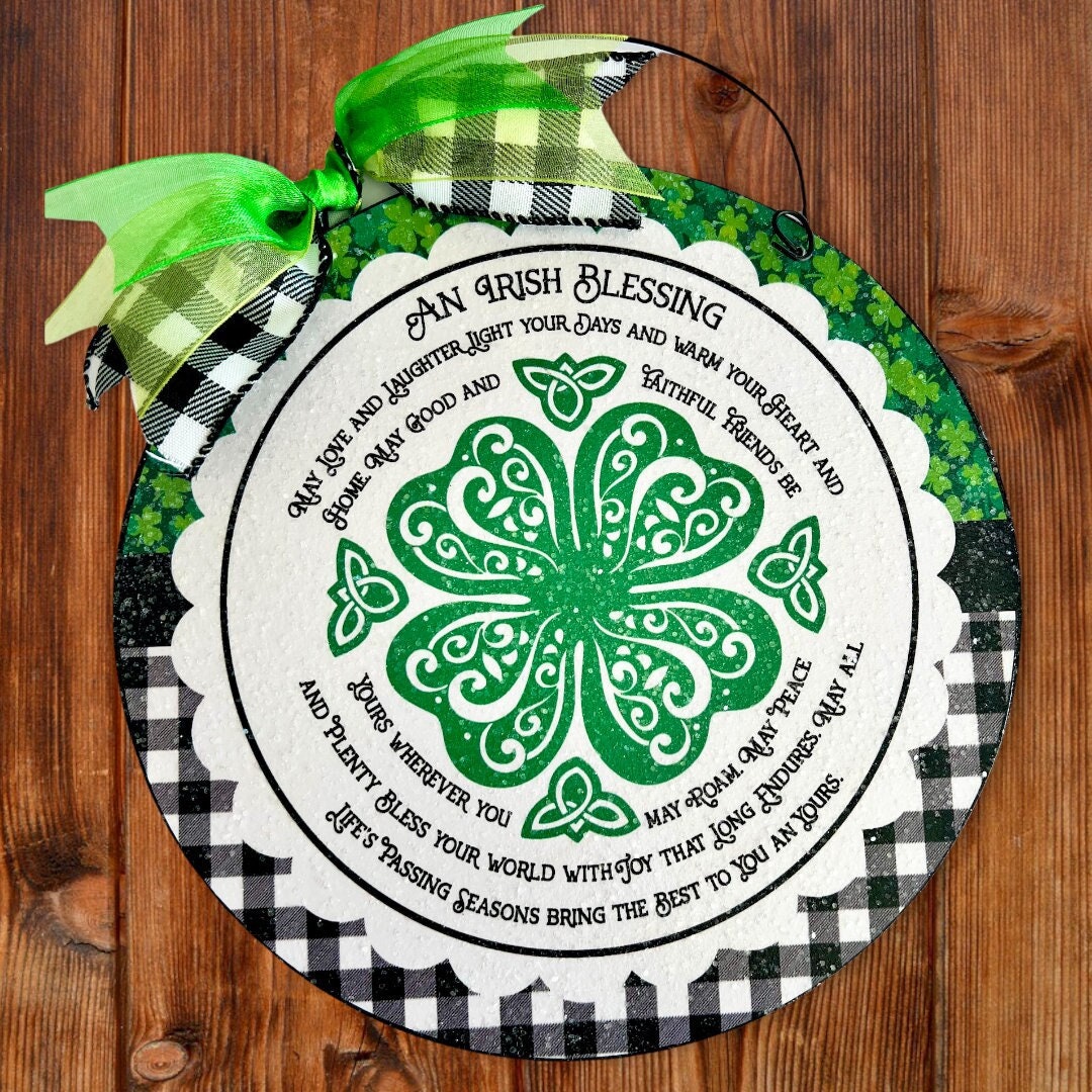 Irish Blessing Round Sign. - Etsy