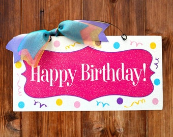 Fun Birthday Sign; Rainbow Birthday Sign; Unique Wooden Birthday Sign ...