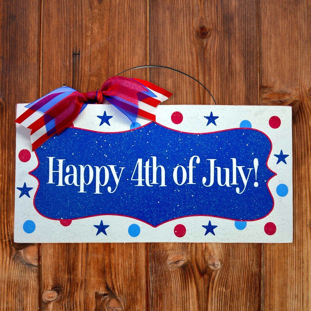 Happy 4th of July Dot Sign. - Etsy