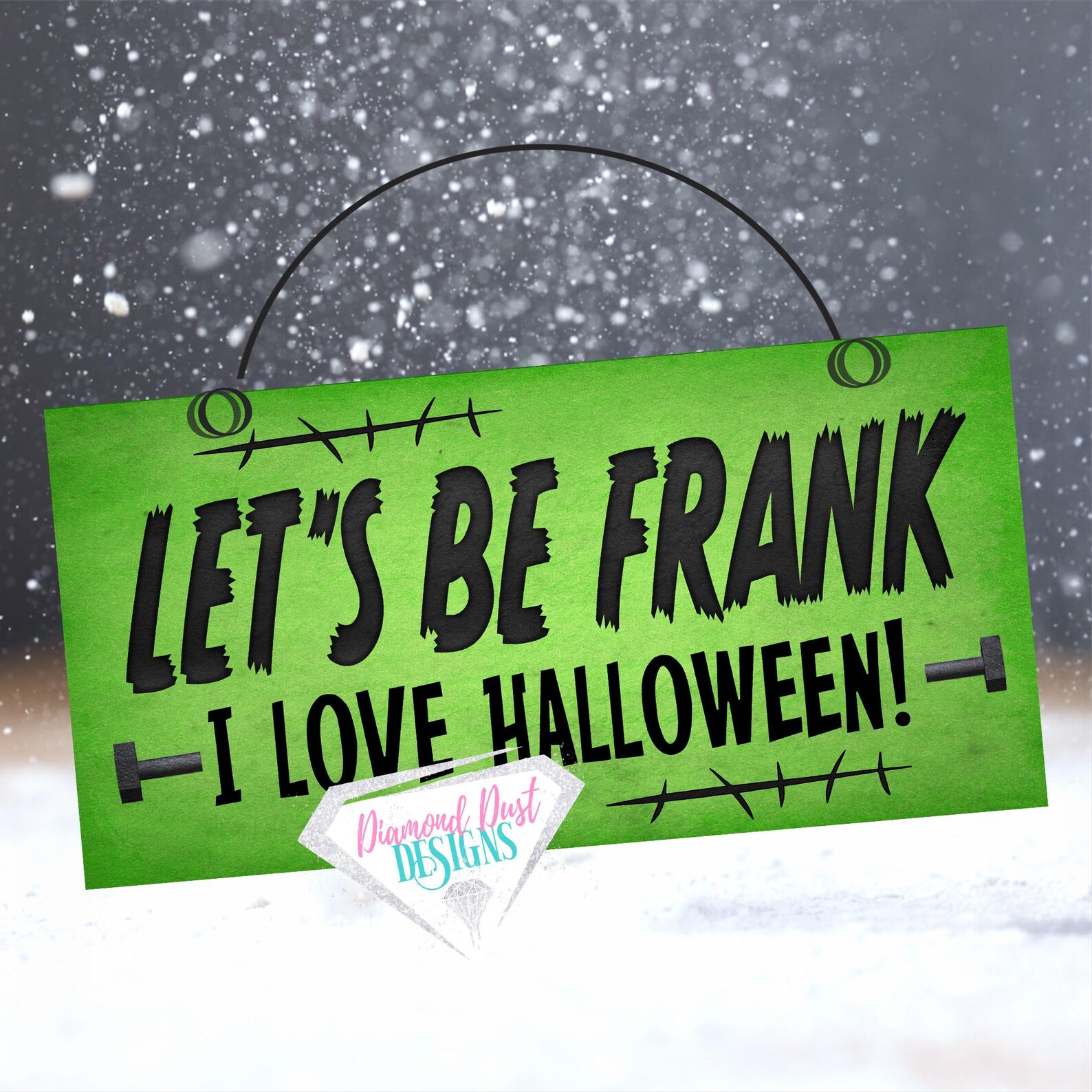 Frankenstein Halloween Sign: 'let's Be Frank' Wood Decor - Etsy