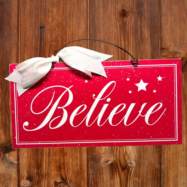 Believe Wreath Sign - Etsy