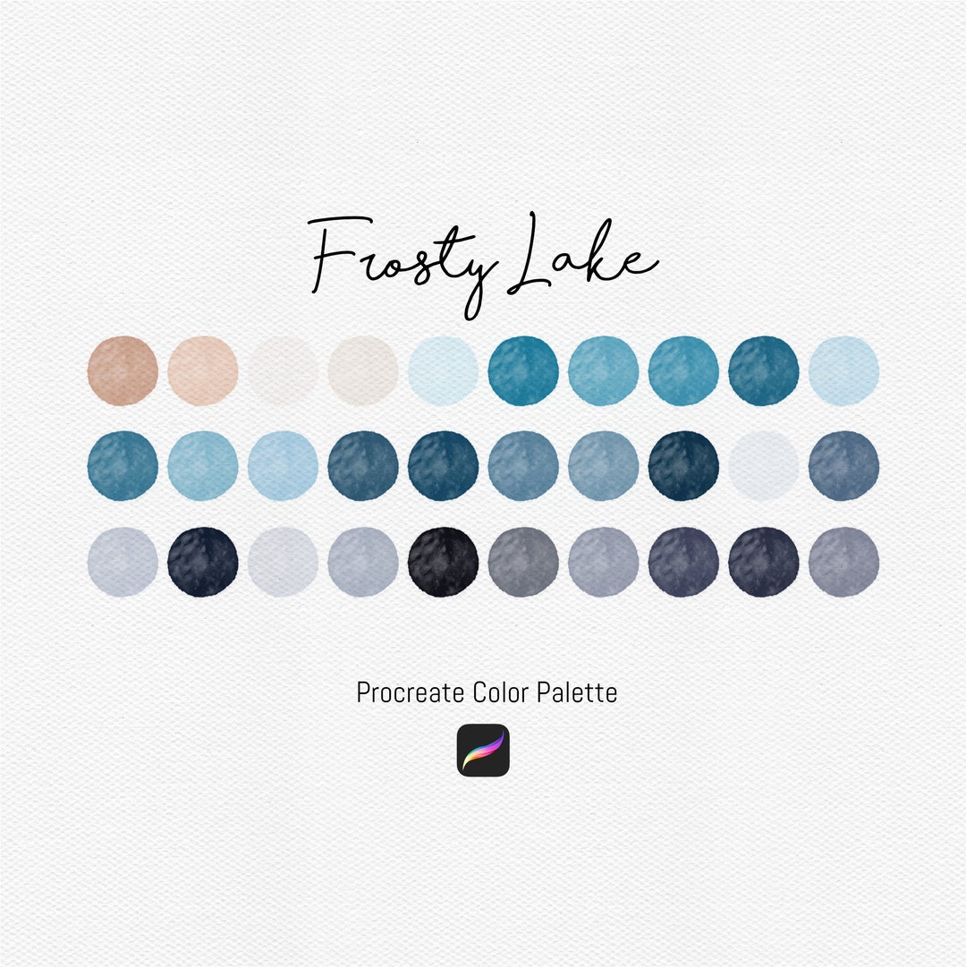 Frosty Lake Procreate Color Palette Procreate Swatches Etsy
