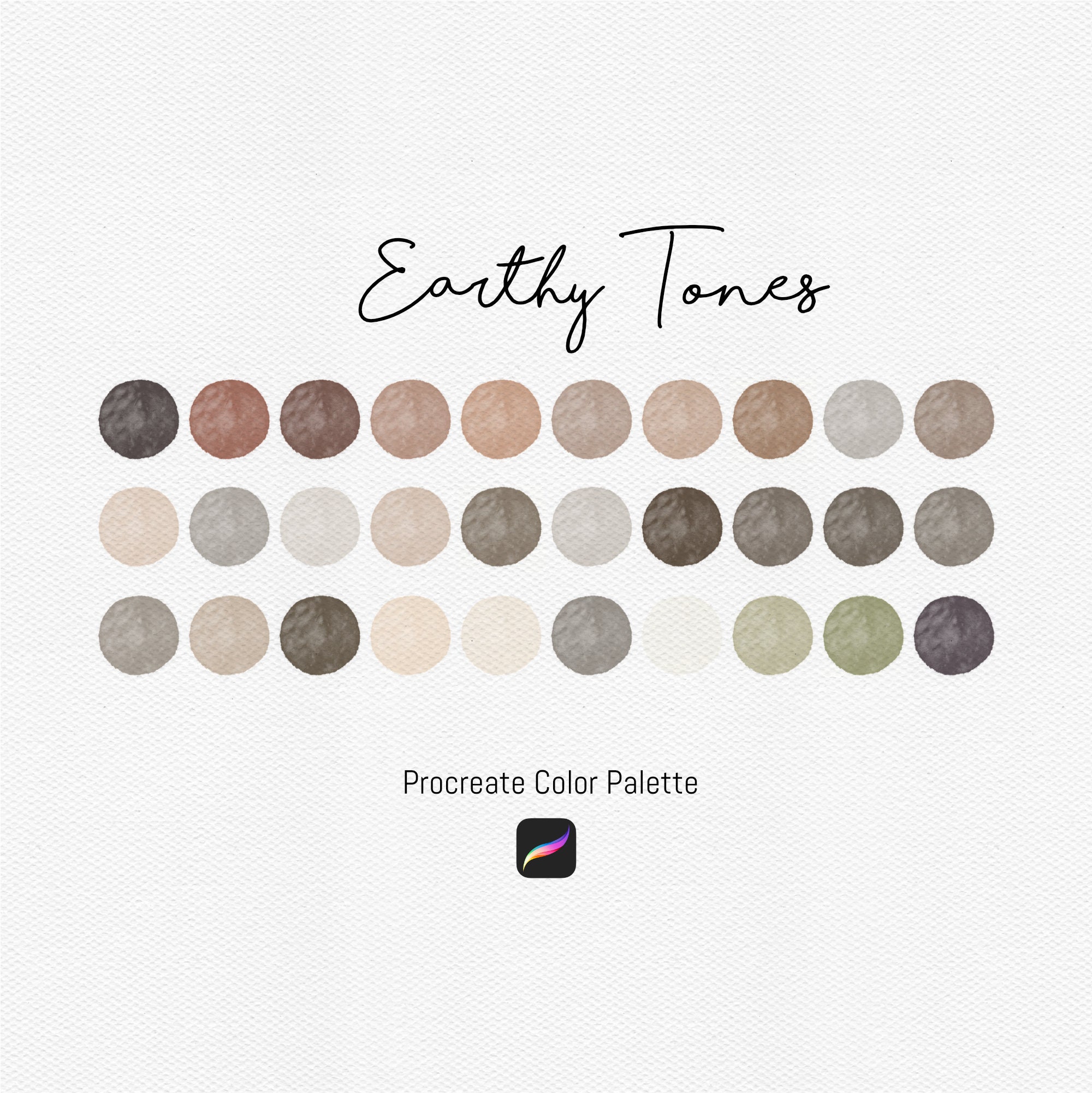 Earthy Tones Procreate Color Palette Procreate Swatches - Etsy