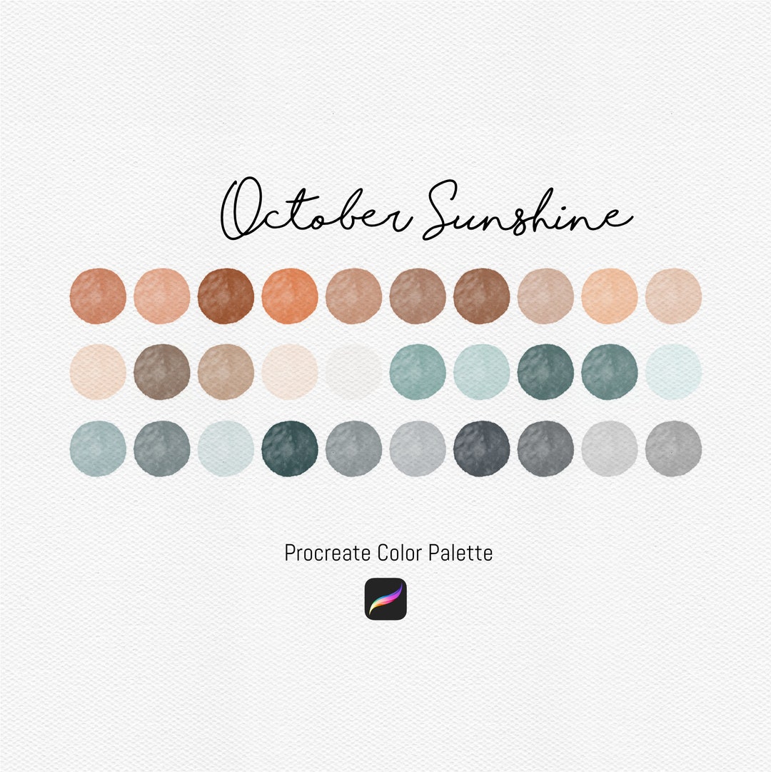 October Sunshine Procreate Color Palette Procreate Swatches - Etsy