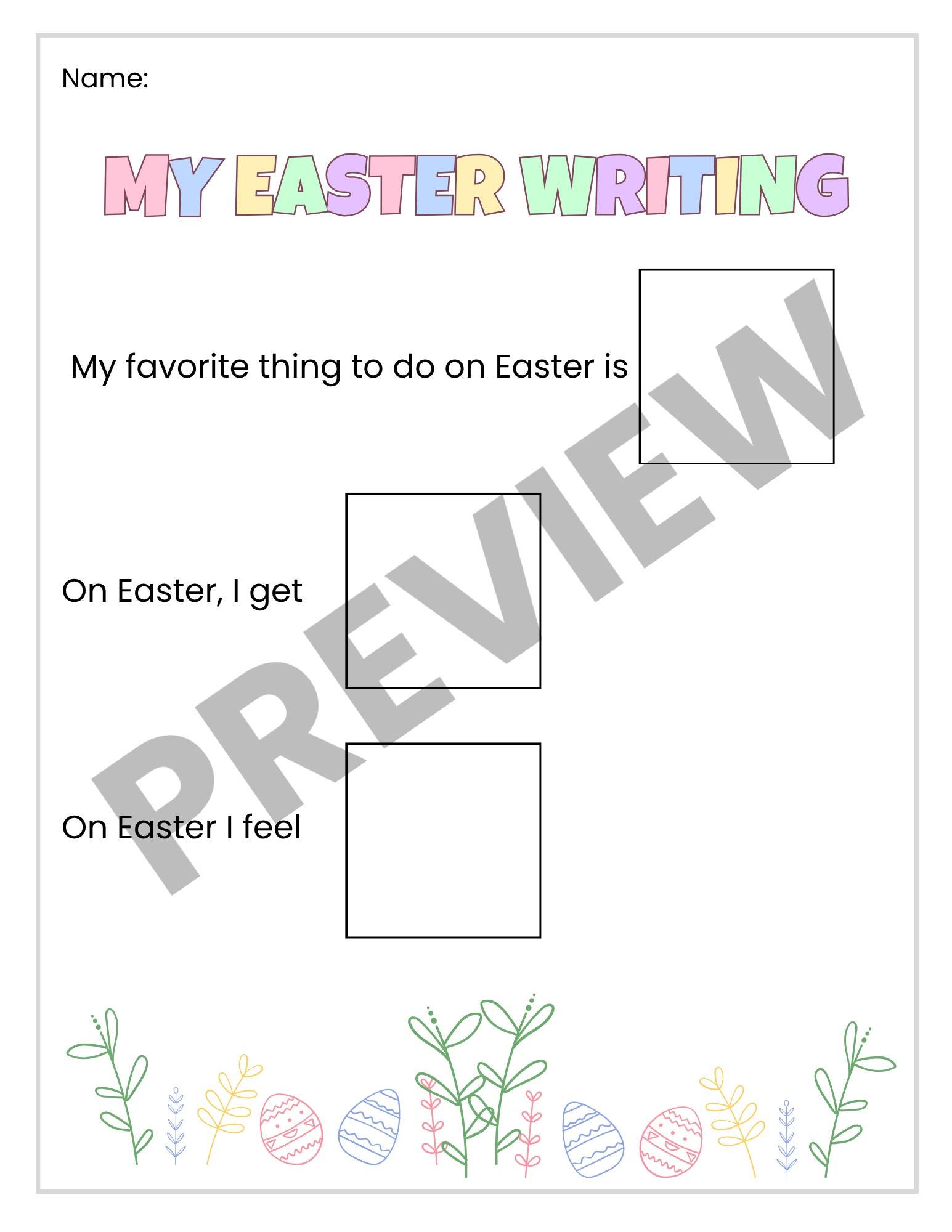 Easter Adapted Writing | Cut & Paste Sentences | No Prep - Etsy