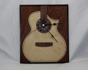 Acoustic Guitar Clock - Etsy