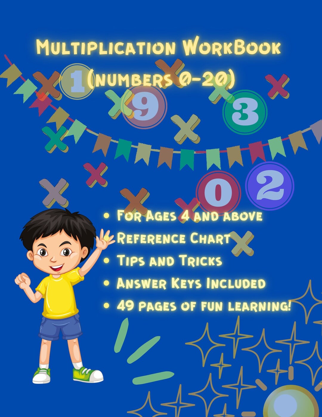 49 Pages Printable Math Multiplication Book With 21 Practice Worksheets ...