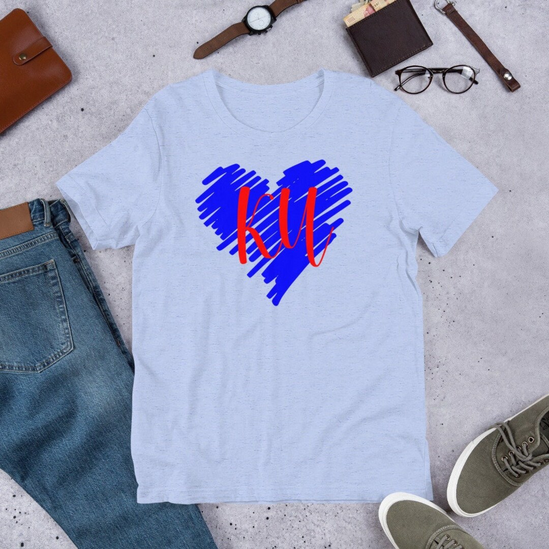 KU Heart Shirt - Etsy