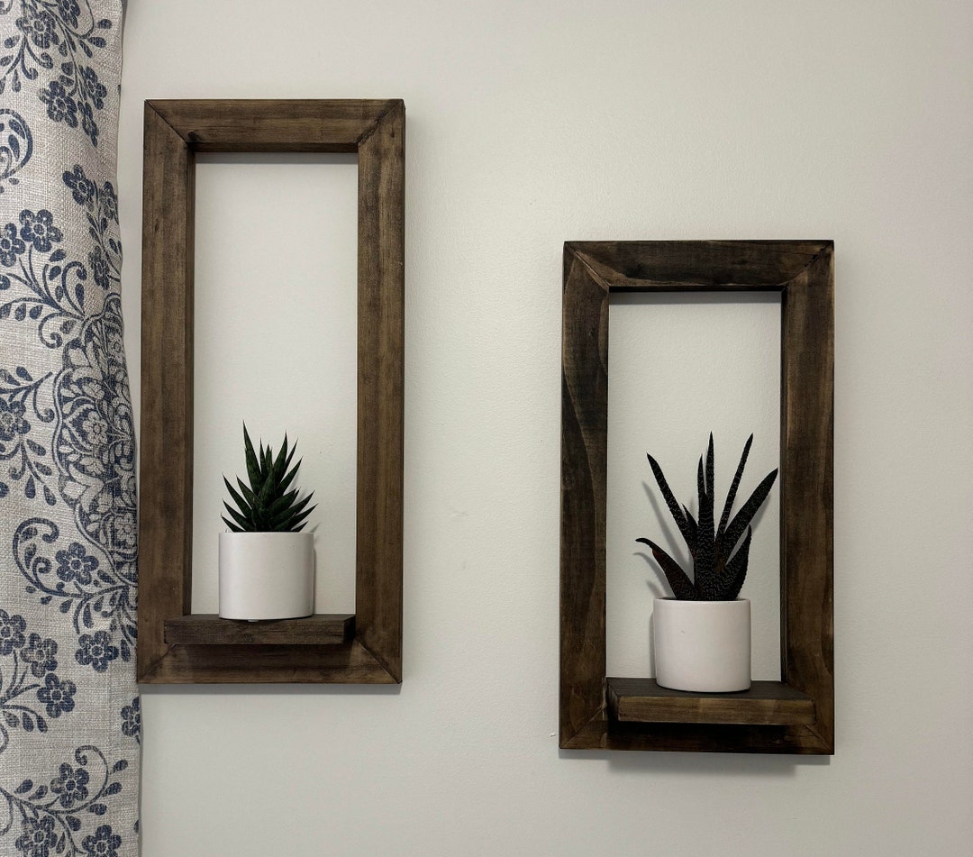 Decorative Modern Floating Frame Plant Shelf, Handmade. Price for 1 ...