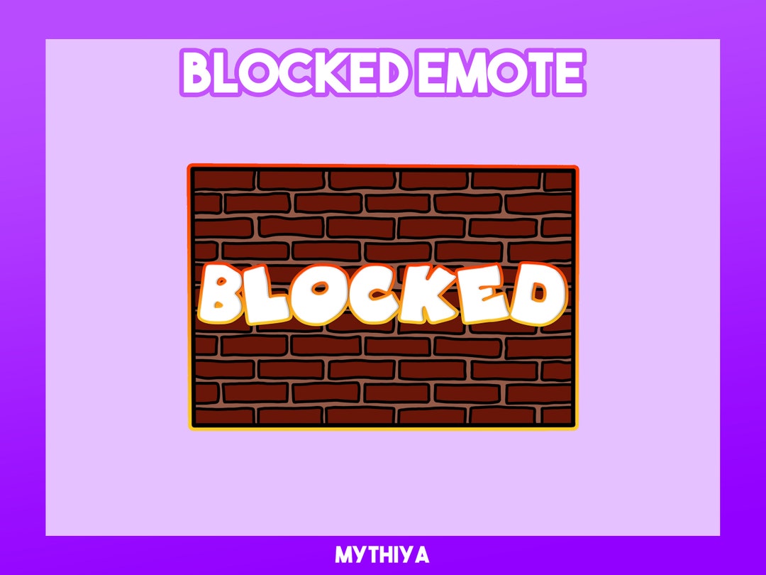 BLOCKED Brick Wall Twitch Emote - Etsy