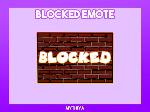 BLOCKED Brick Wall Twitch Emote - Etsy