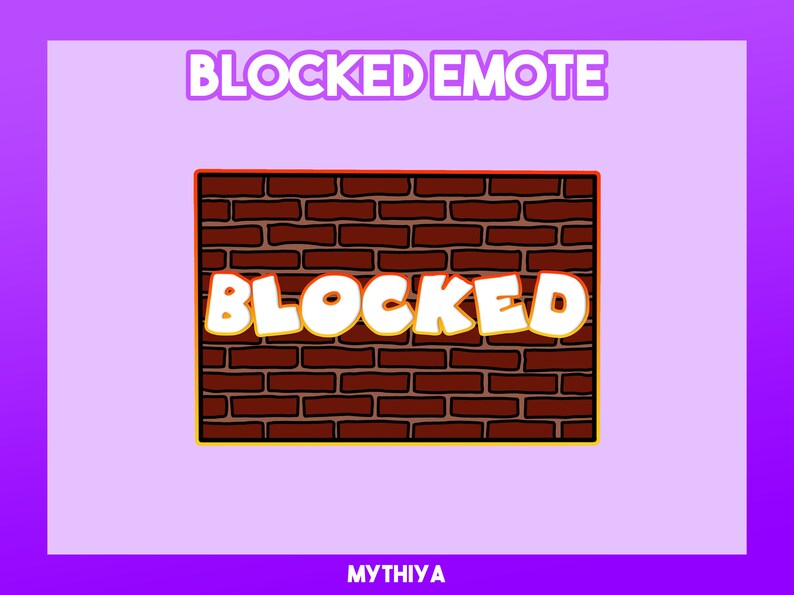 BLOCKED Brick Wall Twitch Emote - Etsy