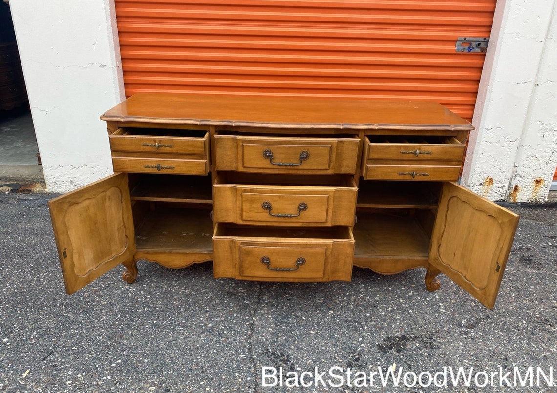 Pick Your Color Vintage French Provincial Maple Buffet Sideboard Buy as ...