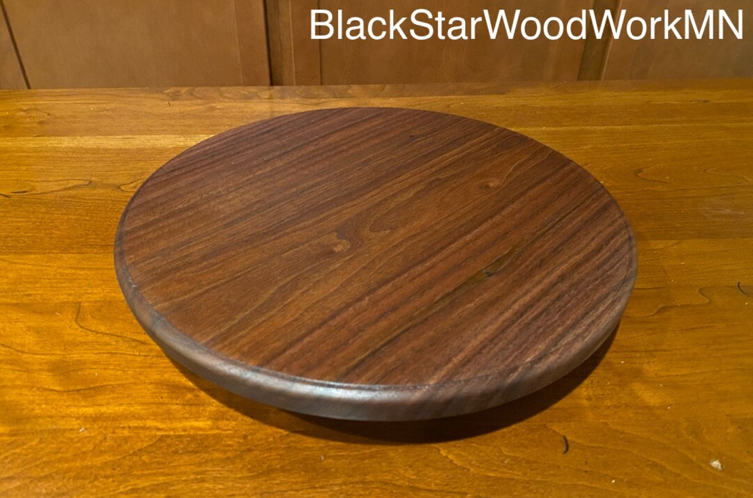 11 Inches Walnut Lazy Susan | Rotating Table Centerpiece | Turntable ...