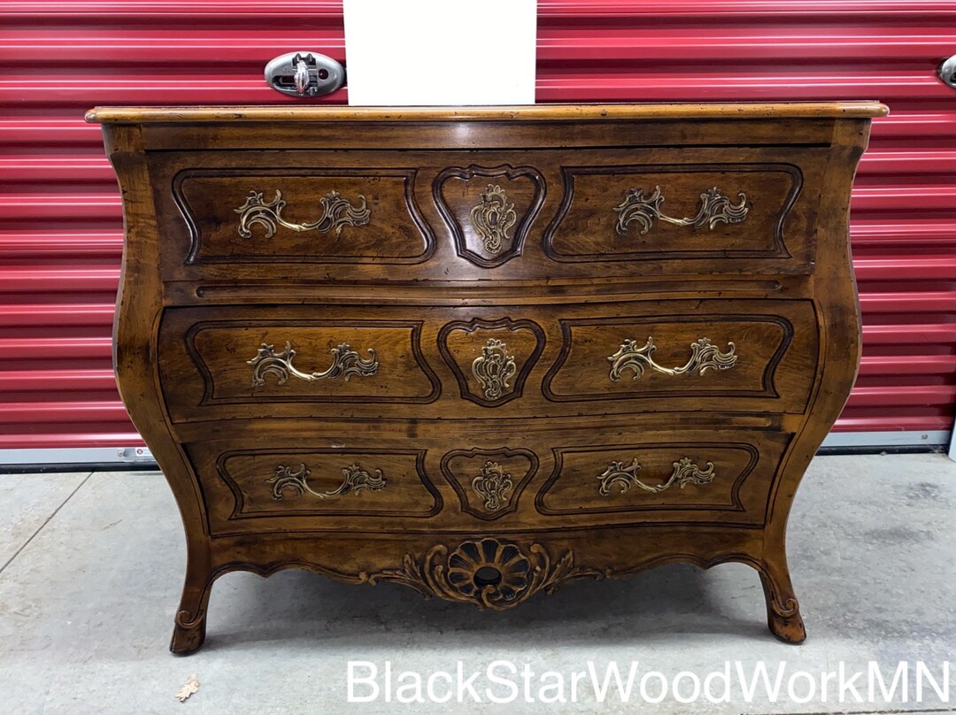 Rare Henredon Villandry French Louis XV Style Bombe Dresser Walnut - Etsy