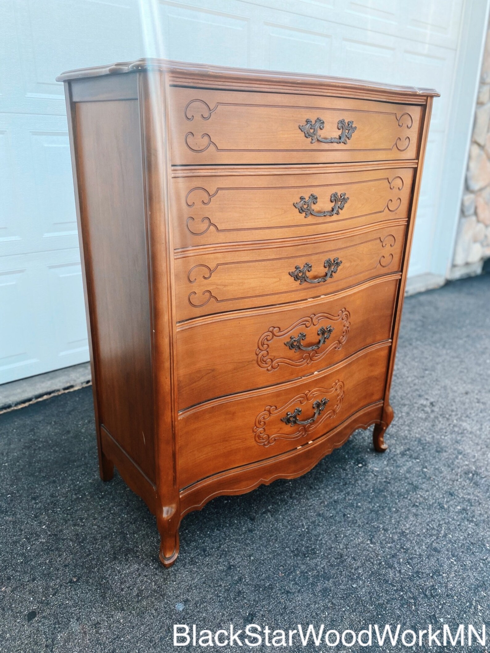 Pick Your Color! Vintage Bassett Cherry Lyon Palais Chest Dresser. Buy ...