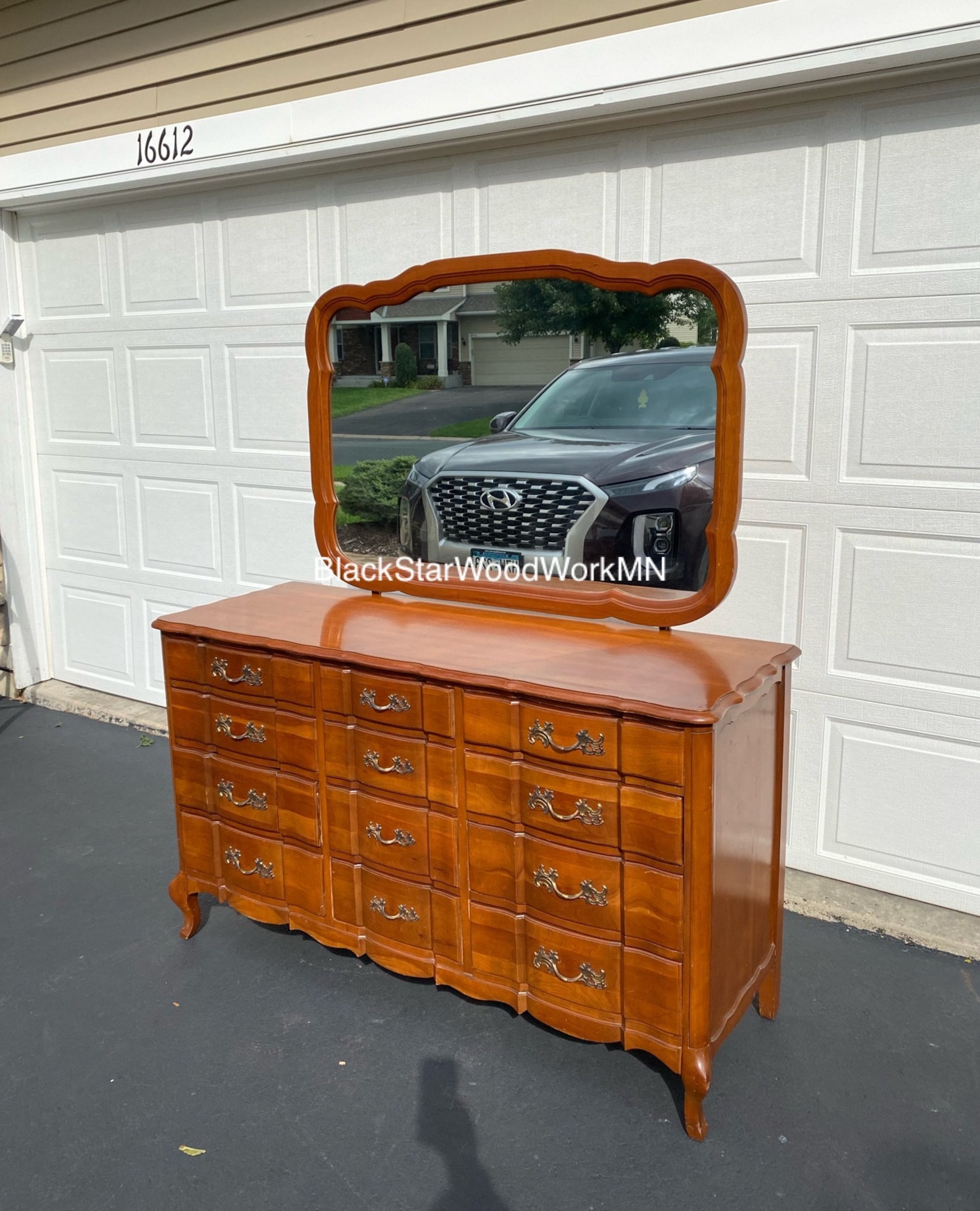 Vintage Solid Cherry Dresser Permacraft by Sanford Furniture Company ...