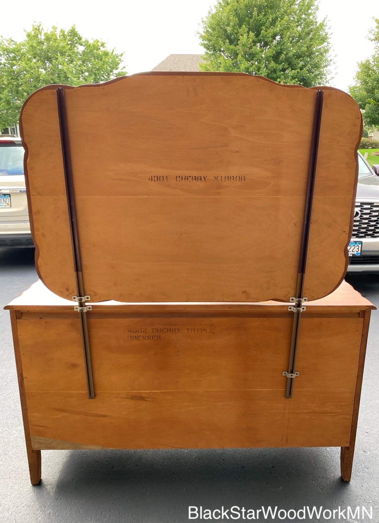 Vintage Solid Cherry Dresser Permacraft by Sanford Furniture Company ...