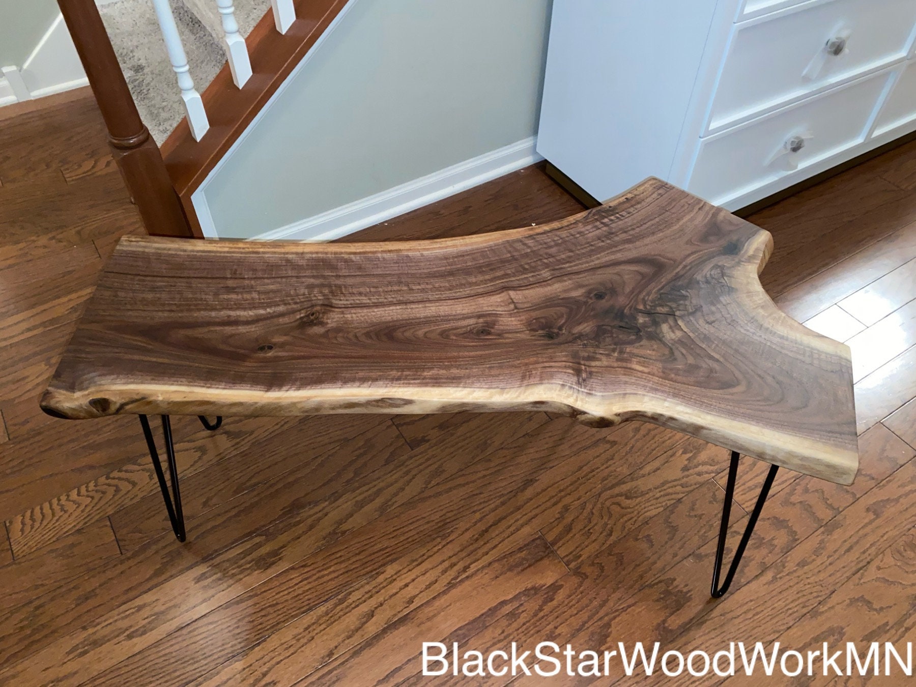 Handmade Live Edge Black Walnut Coffee Table Walnut Slab Coffee Table ...