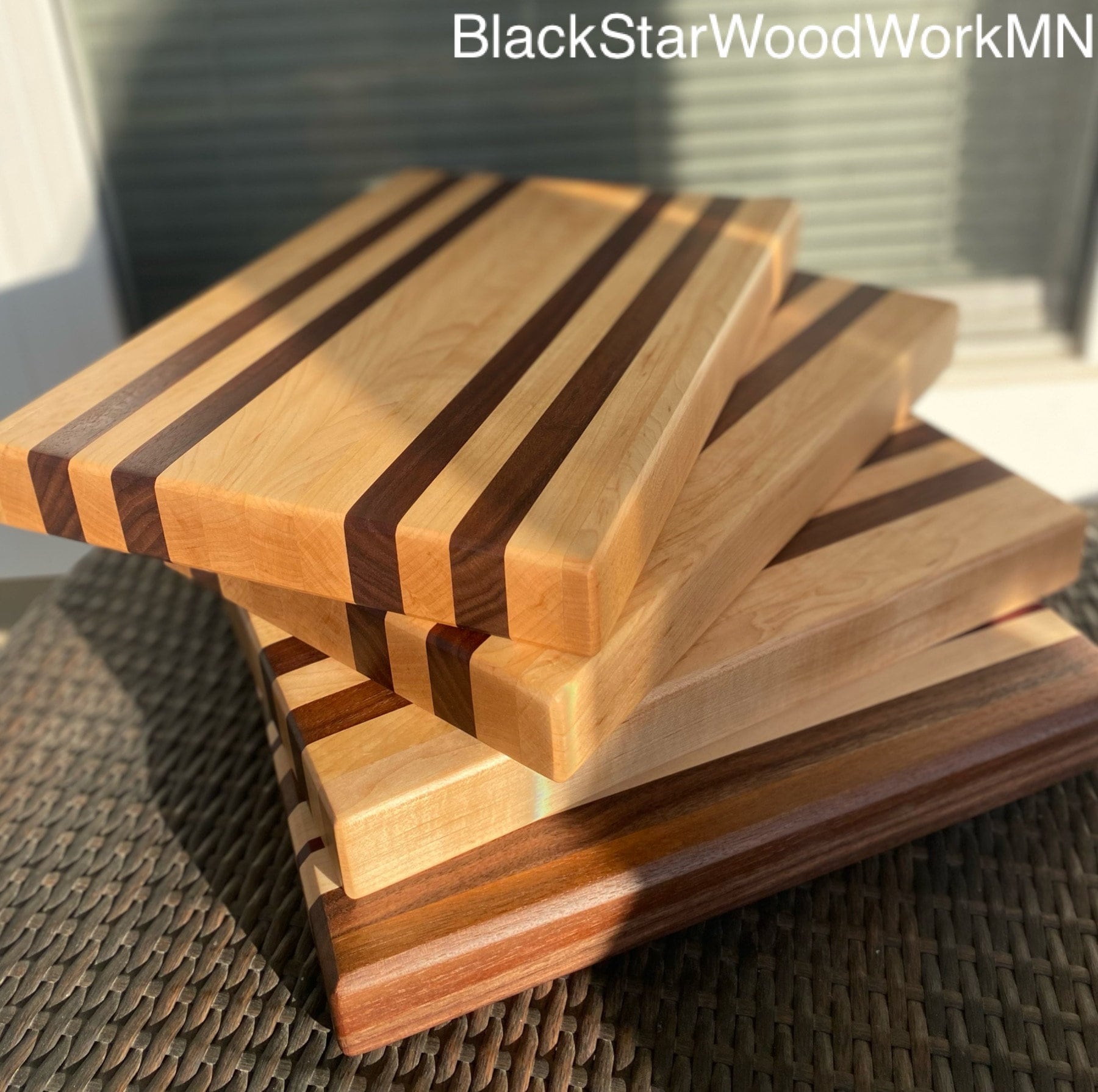 AVAILABLE | Maple and Walnut Edge Grain Cutting Boards | Handmade ...