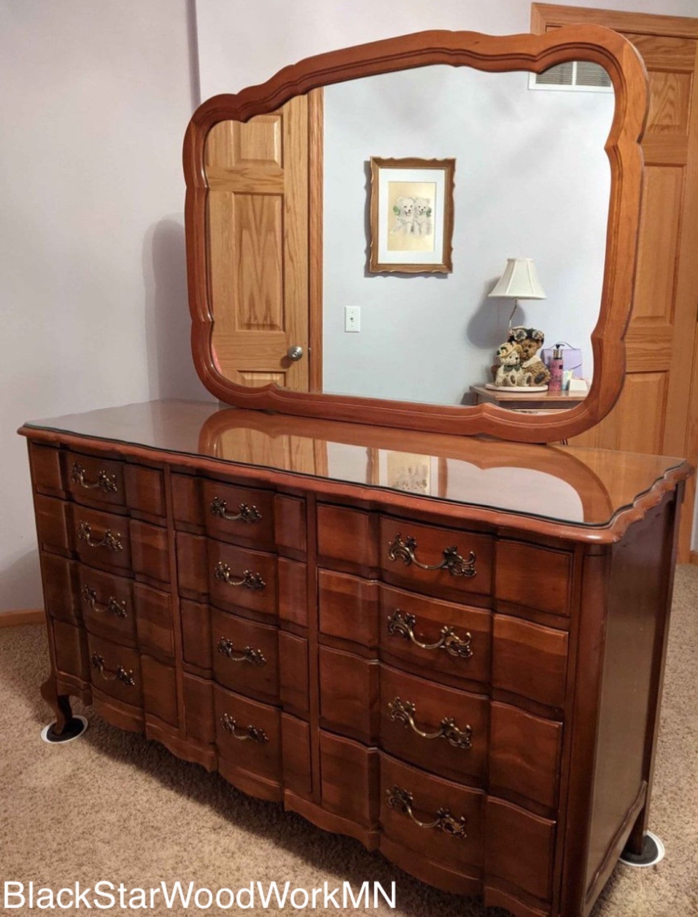 Vintage Solid Cherry Dresser Permacraft by Sanford Furniture Company ...