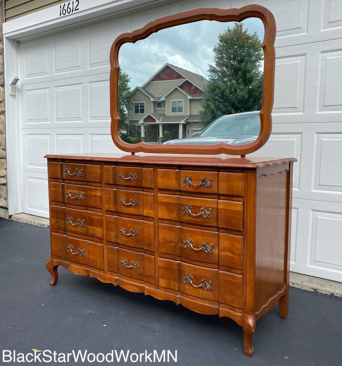 Vintage Solid Cherry Dresser Permacraft by Sanford Furniture Company ...